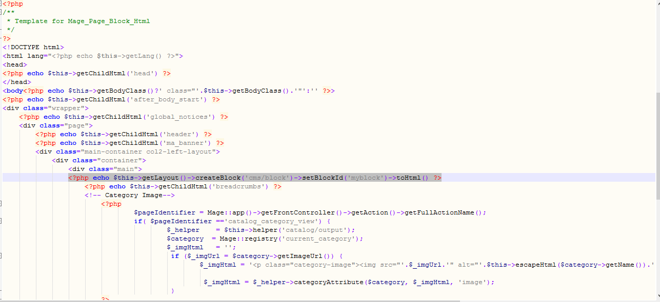 How to Use Static Blocks in Magento PHTML Files
